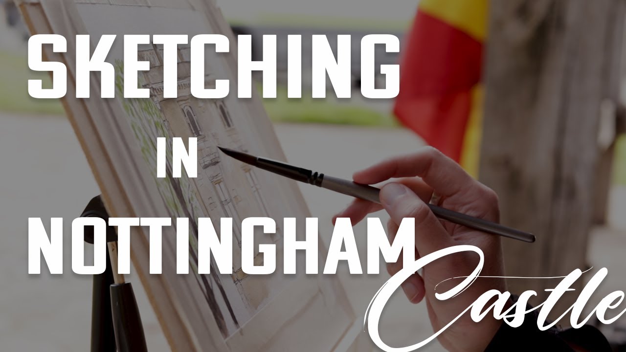 Sketching in Nottingham Castle || ART vlog || watercolour & ink - YouTube