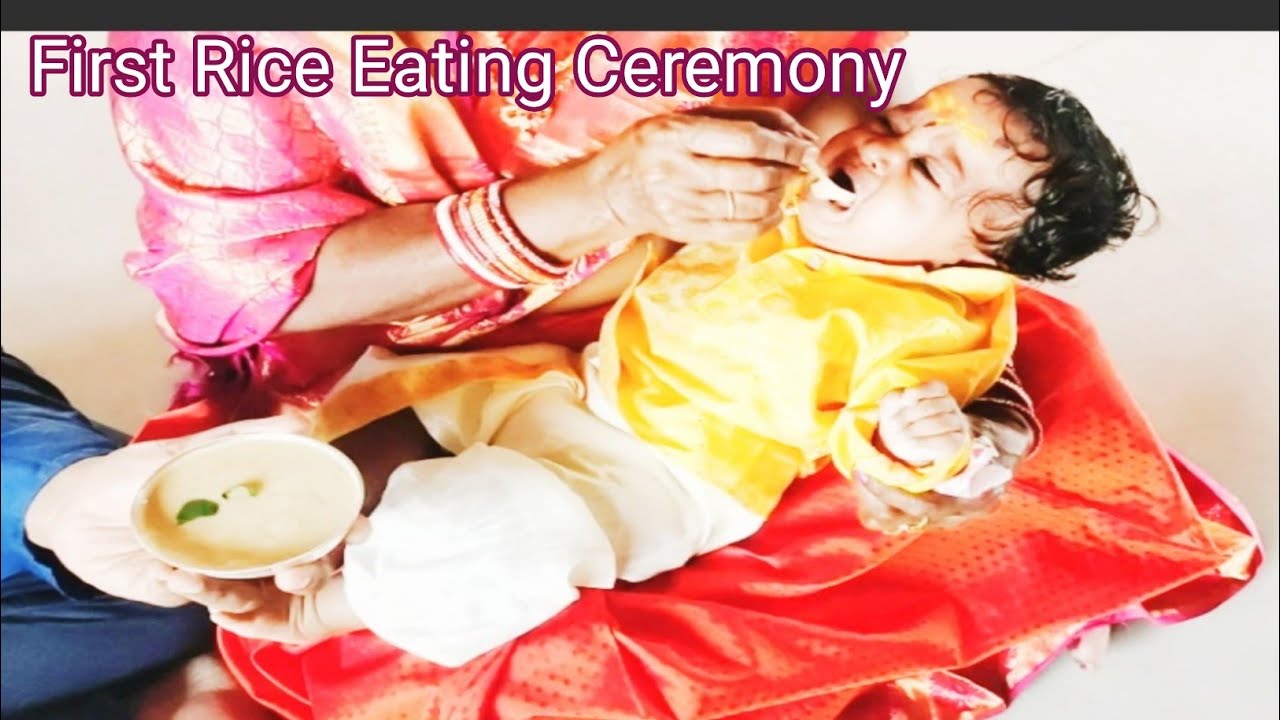 Indian baby First Rice eating ceremony|Annaprasana ceremony - YouTube