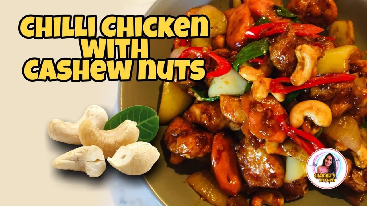Chilli chicken with cashew nuts. - YouTube