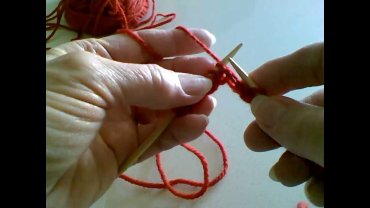 Purl Stitch (Continental Style of Knitting - Picking) - YouTube