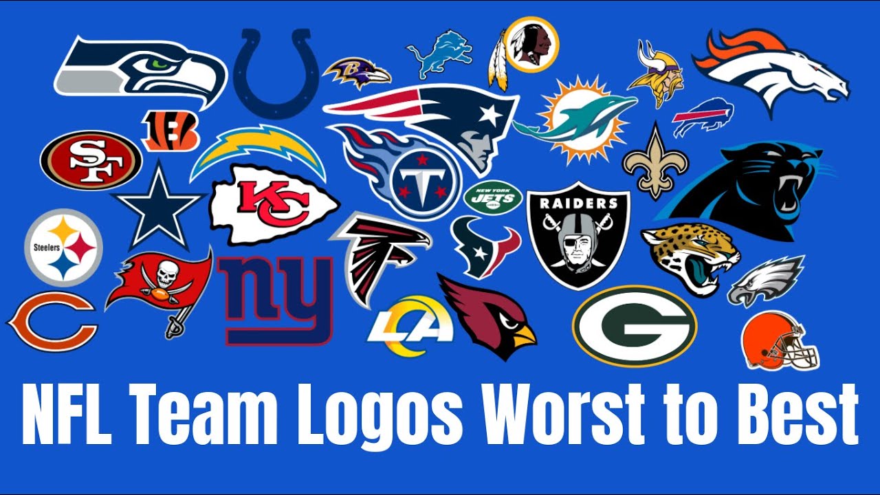 My Opinion of the NFL Team Logos Worst to Best - YouTube
