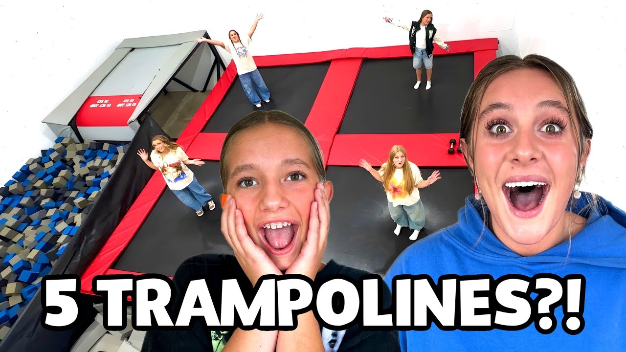 WE BUILT A TRAMPOLINE PARK IN OUR BASEMENT!! - YouTube