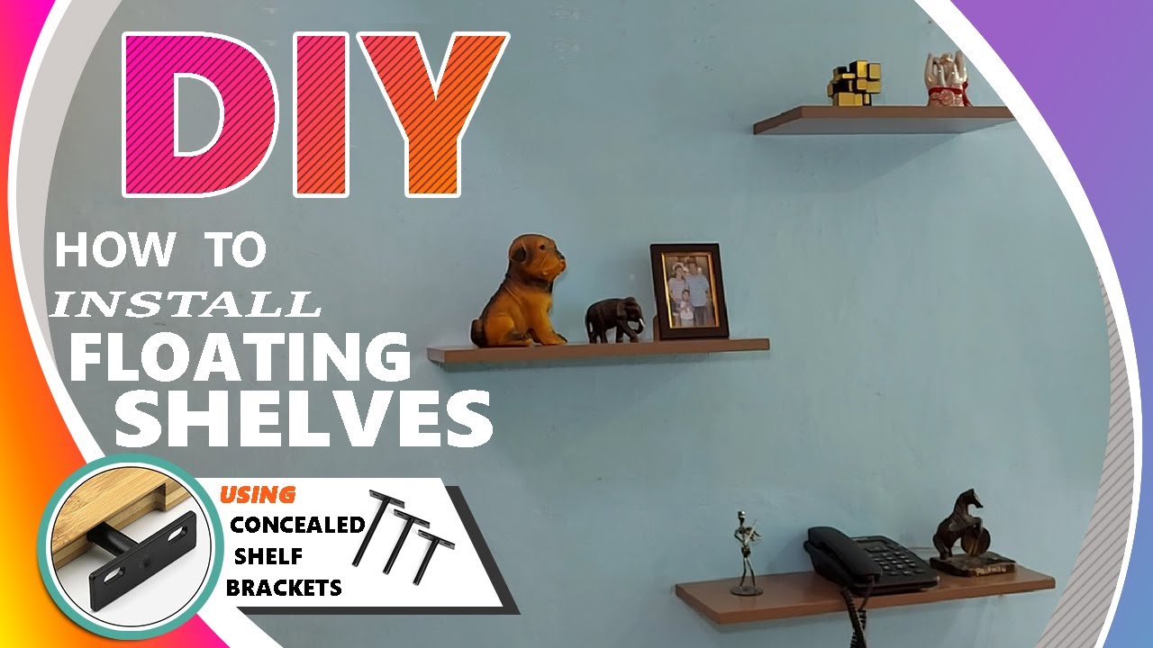 Floating shelves /How to install/DIY/everyone can do - YouTube
