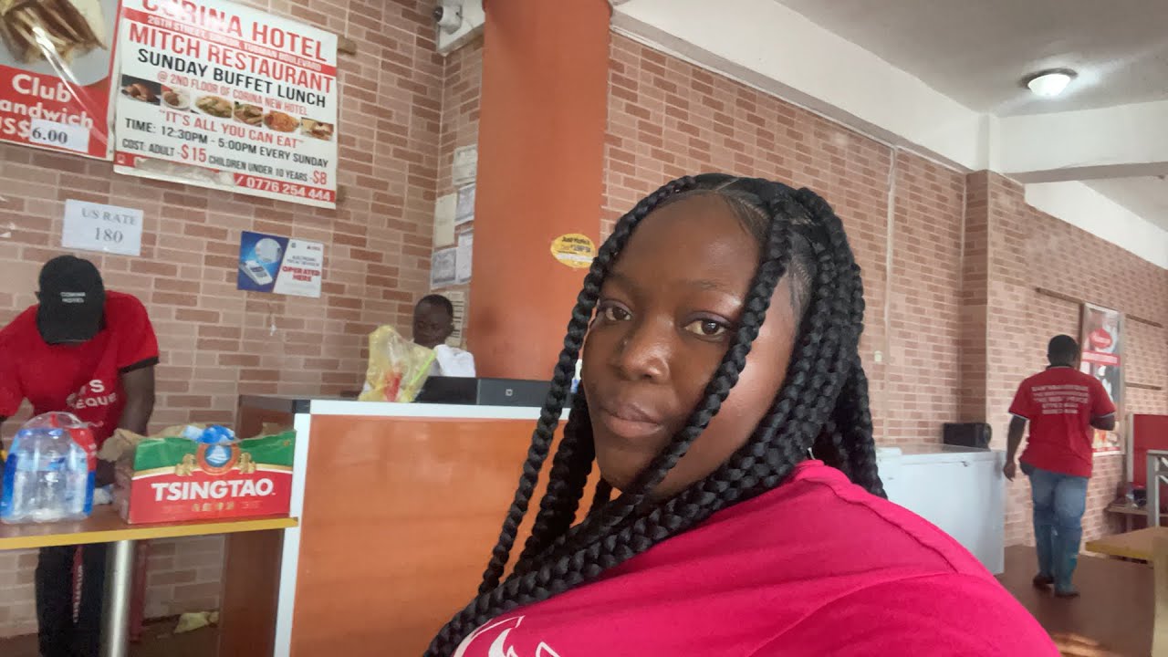 Liberian fast food center let grab something to eat in Monrovia - YouTube