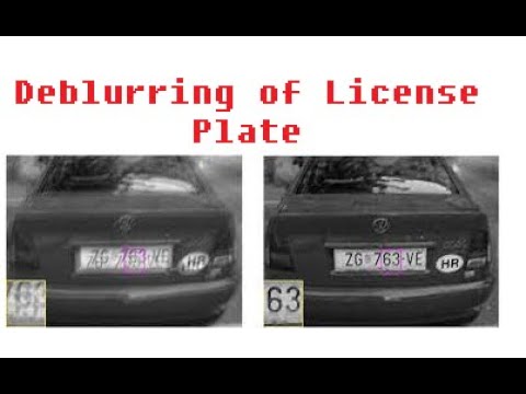 Deblurring of License Plate and Automatic number plate recognition ...