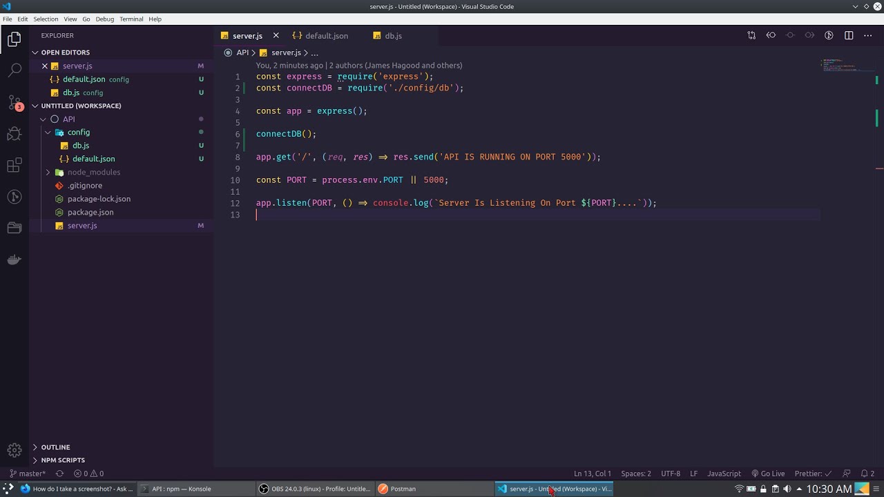 Nodejsexpress Connected To Mongodb Youtube