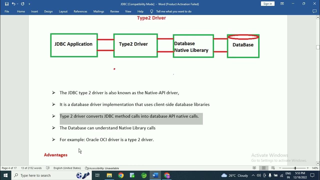 Type 2 Driver in JDBC - YouTube