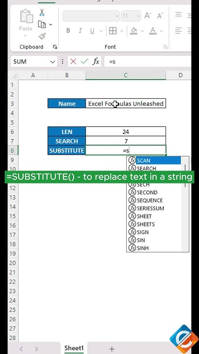Excel LEN, FIND and SUBSTITUTE: How to Use These Powerful Functions in 30 Seconds 💥 - YouTube