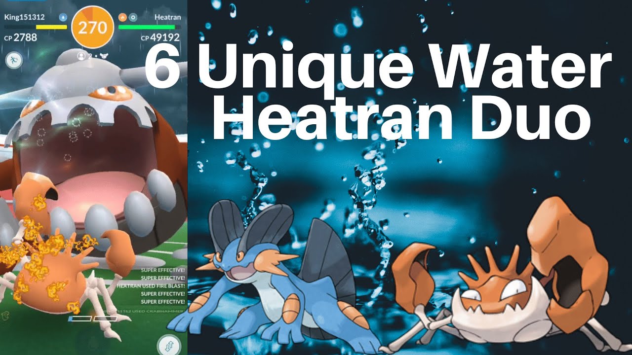 6 Unique Water Heatran Duo Raid in Pokemon GO - Rain Weather - YouTube
