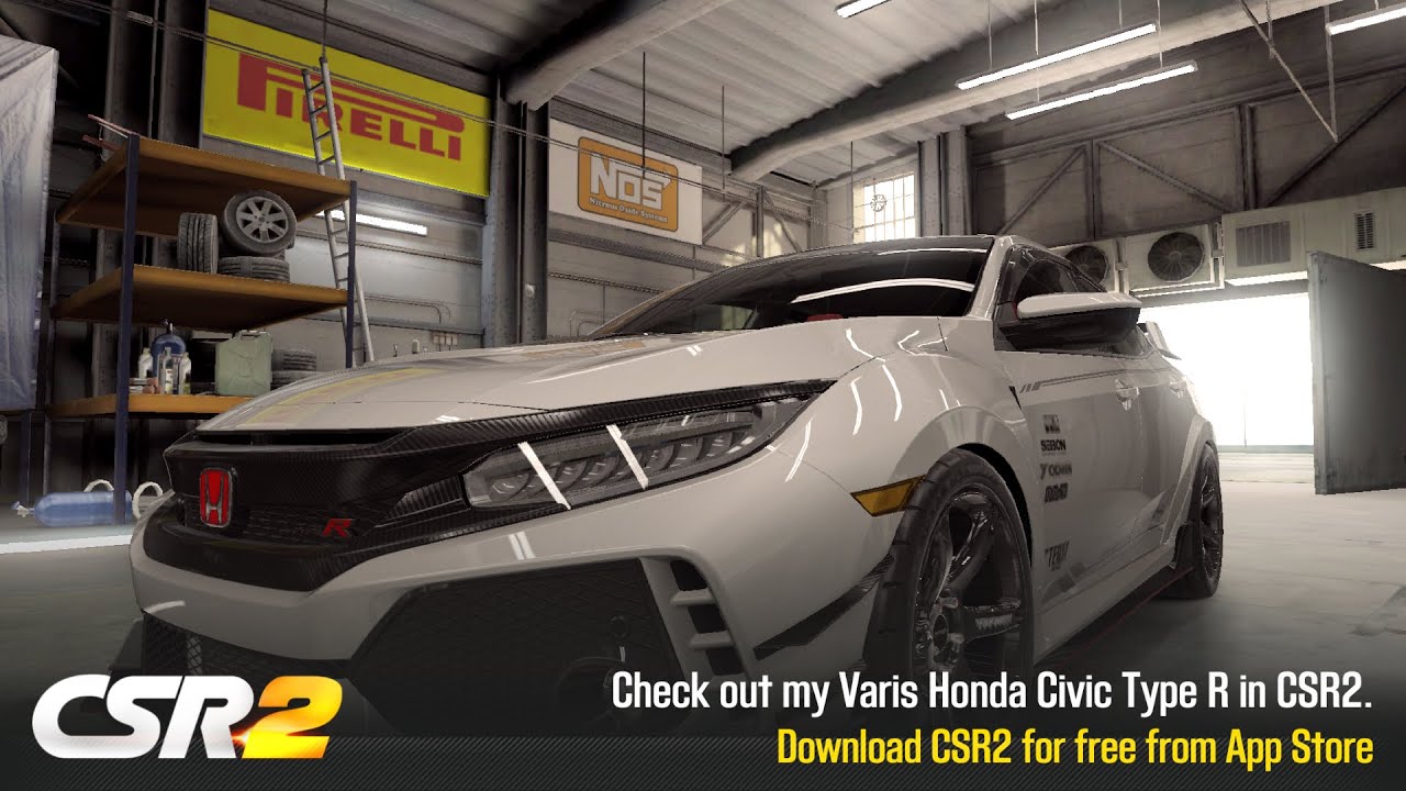 【CSR2】Varis Civic Type R, shift & tune for 7.669 - YouTube