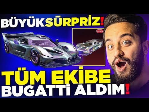 BÜYÜK SÜRPRİZ! 70.000 UC TÜM EKİBE BUGATTİ ALDIM! PUBG Mobile