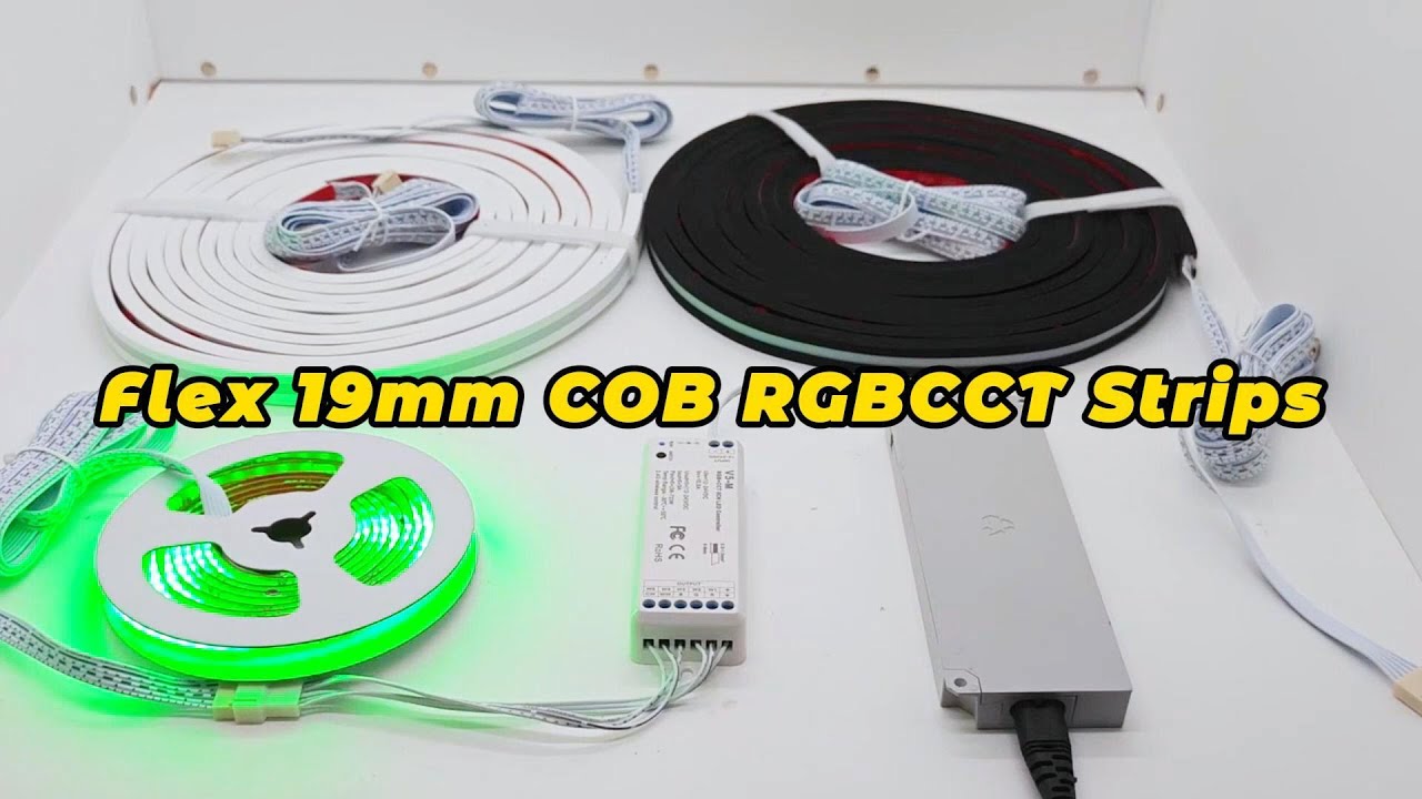 Flex 19mm COB RGBCCT LED Strips - YouTube
