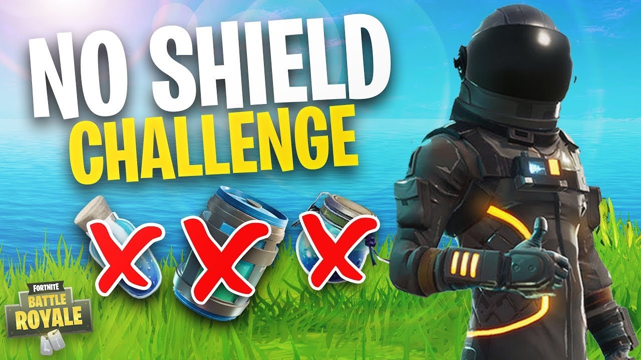 I Attempted The NO Shield Challange *INSANE (Fortnite BattleRoyal ...