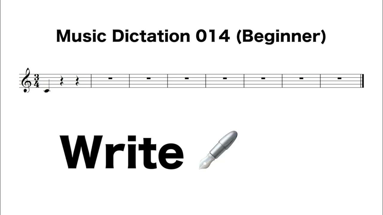 Melodic Music Dictation 014 (Beginner) - YouTube