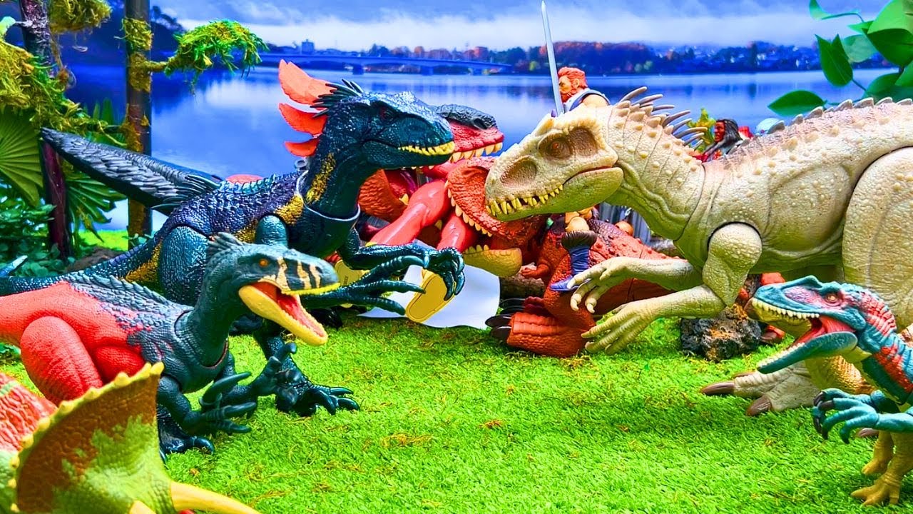 Ultimate Jurassic World Collection | Pyroraptor vs Indominus Rex vs ...
