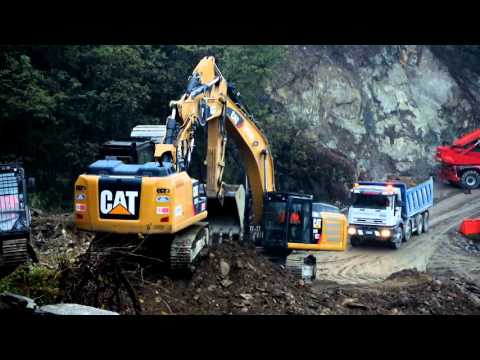2x CAT 336E LN, CAT 323E LN Digging Hard Rocks