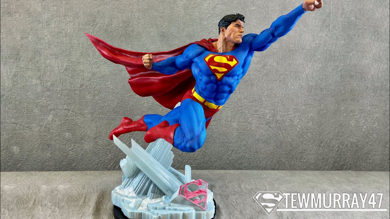 Kryptonian Sculptures 1/4 Scale Custom Flying Superman Statue Showcase ...