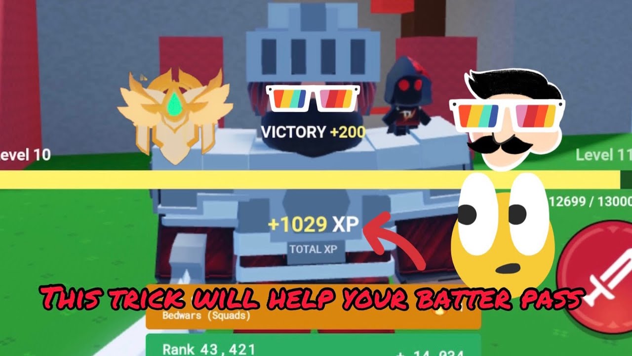 How to get a lot of battle pass XP (roblox bedwar) - YouTube