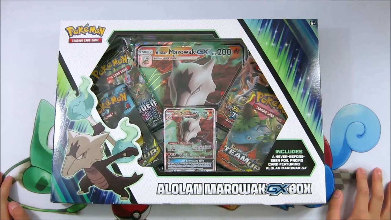 Pokemon TCG Opening Alolan Marowak GX Box - YouTube