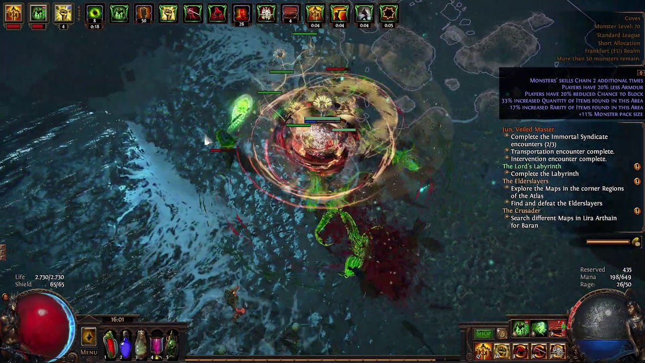 COVES MAP Gameplay with CYCLONE in PATH OF EXILE - YouTube