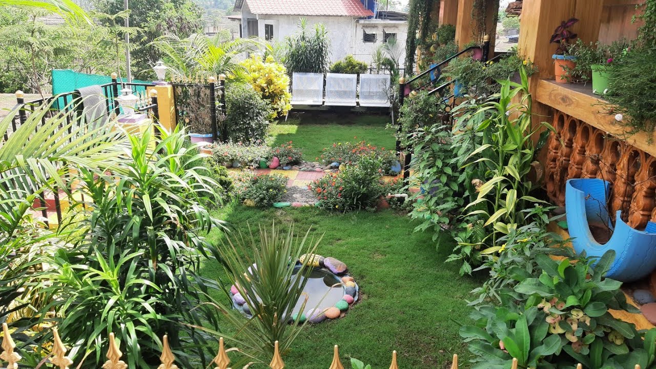 Beautiful GARDEN In front of village Home !! Garden Cinematography ...