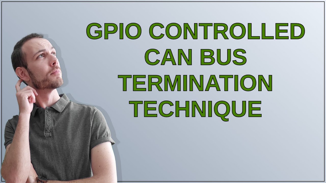 Electronics: GPIO controlled CAN bus termination technique - YouTube