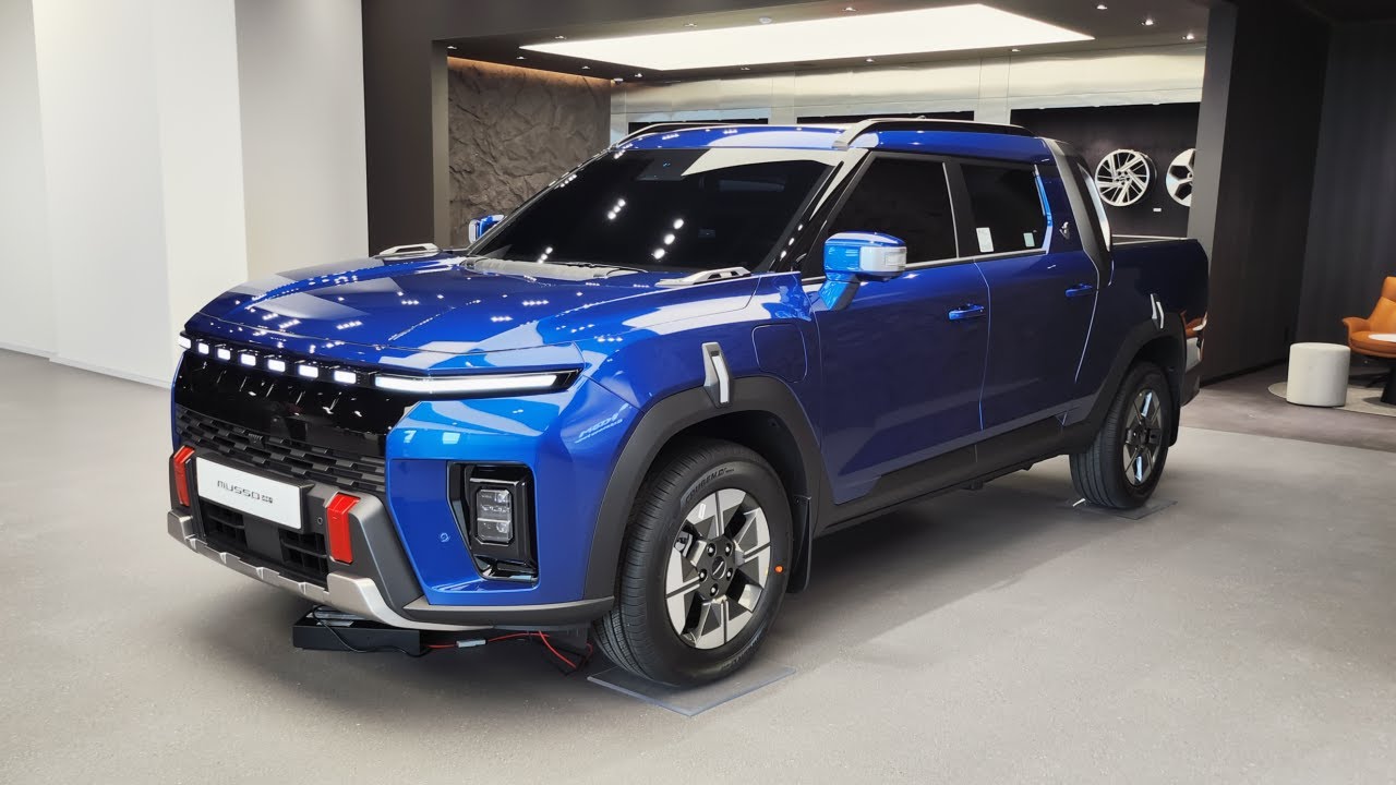 2026 KGM Musso EV(Blue) Exterior & Interior Walkaround Review - YouTube