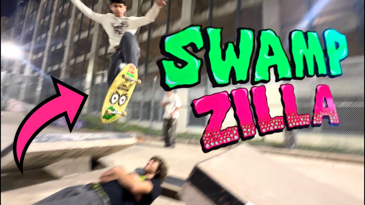 We Skated the SWAMPZILLA! (13INCH SKATEBOARD) - YouTube