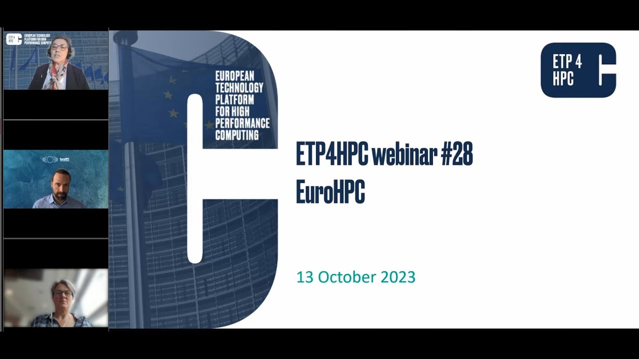 ETP4HPC Webinar - EuroHPC JU: long term vision and Work Programme 2024 - 13/10/2023 - YouTube