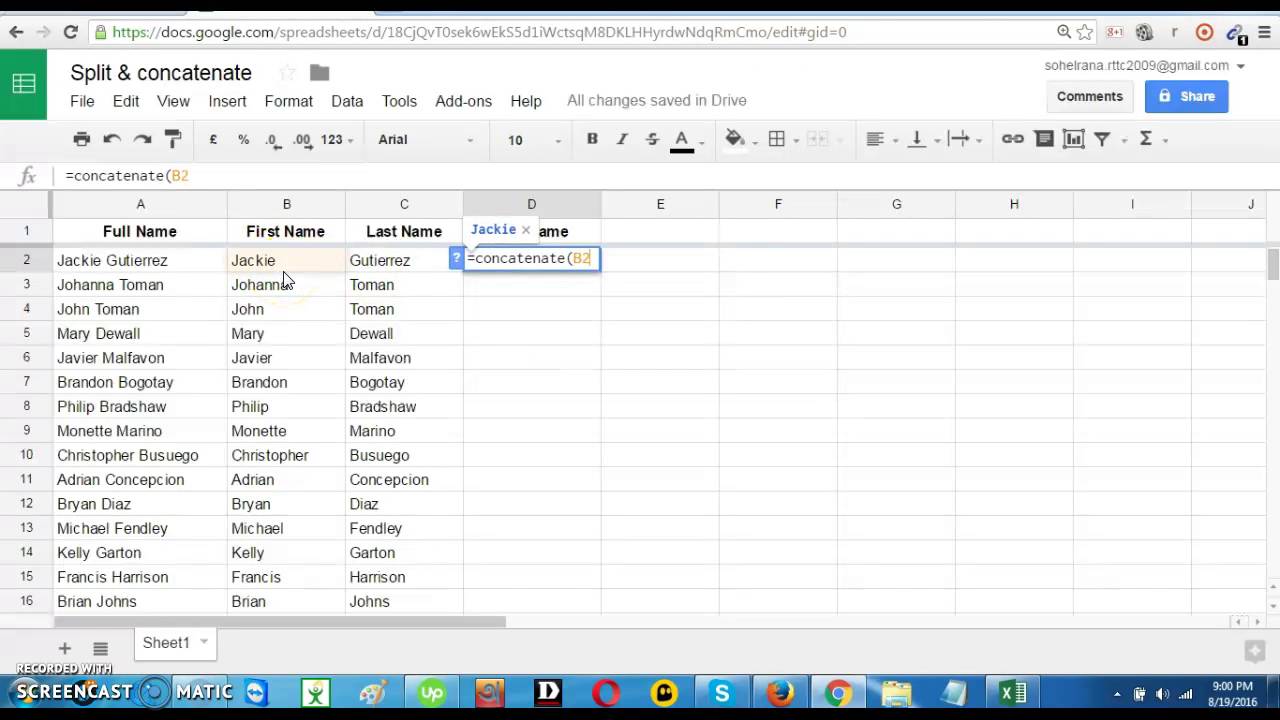 How To Separate Columns Combine Column In Google Spreadshe YouTube How To Separate Columns Combine Column In Google Spreadshe YouTube