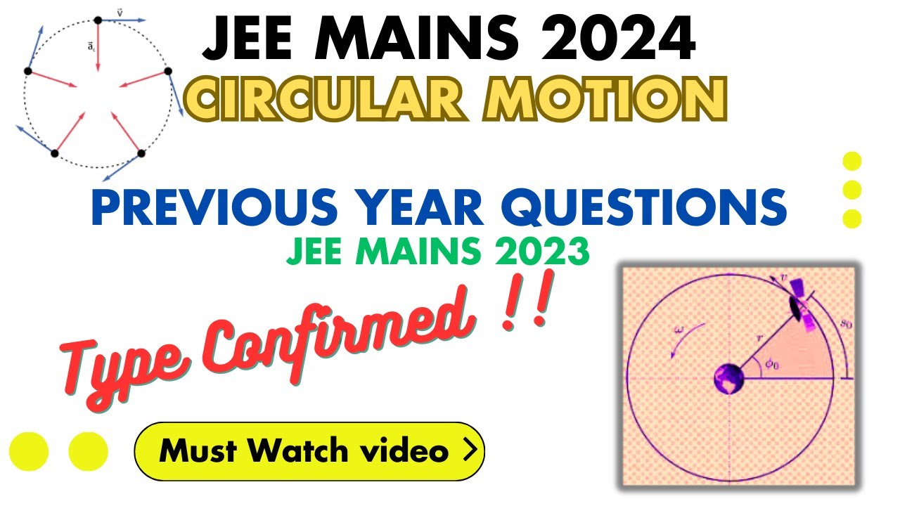 PYQ 2023: Dominate JEE MAINS 2024 with Circular Motion - YouTube