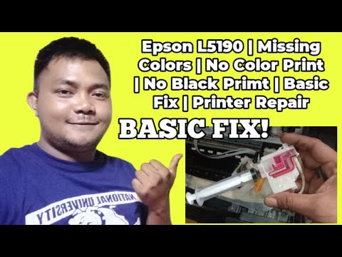 Epson L5190 | Colors Missing | No Color Print | Basic Fix | Printer ...