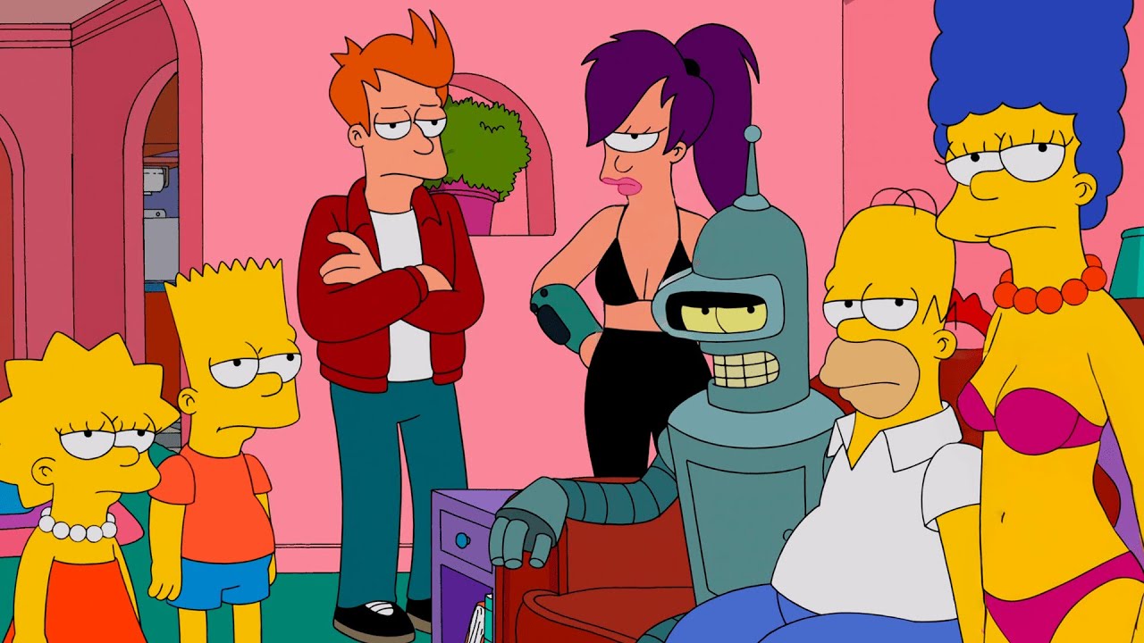 The Simpsons Meet The Futurama Crew | The Simpsons - YouTube