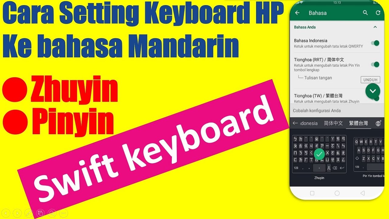Belajar Bahasa Mandarin - Cara setting keyboard HP ke Bahasa Mandarin ...