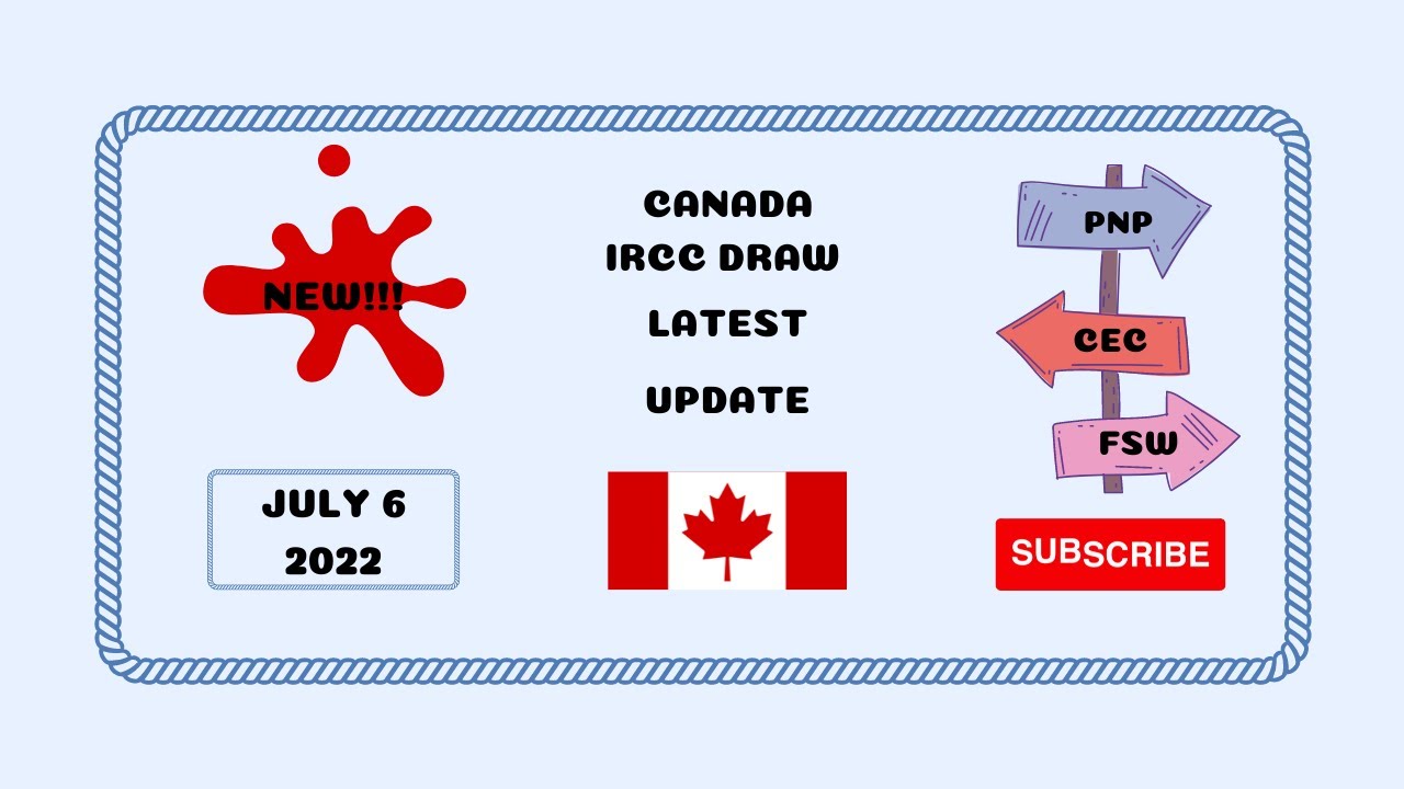 Latest Canada Express Entry Draw result 2022 July 6.|| Draw update ...