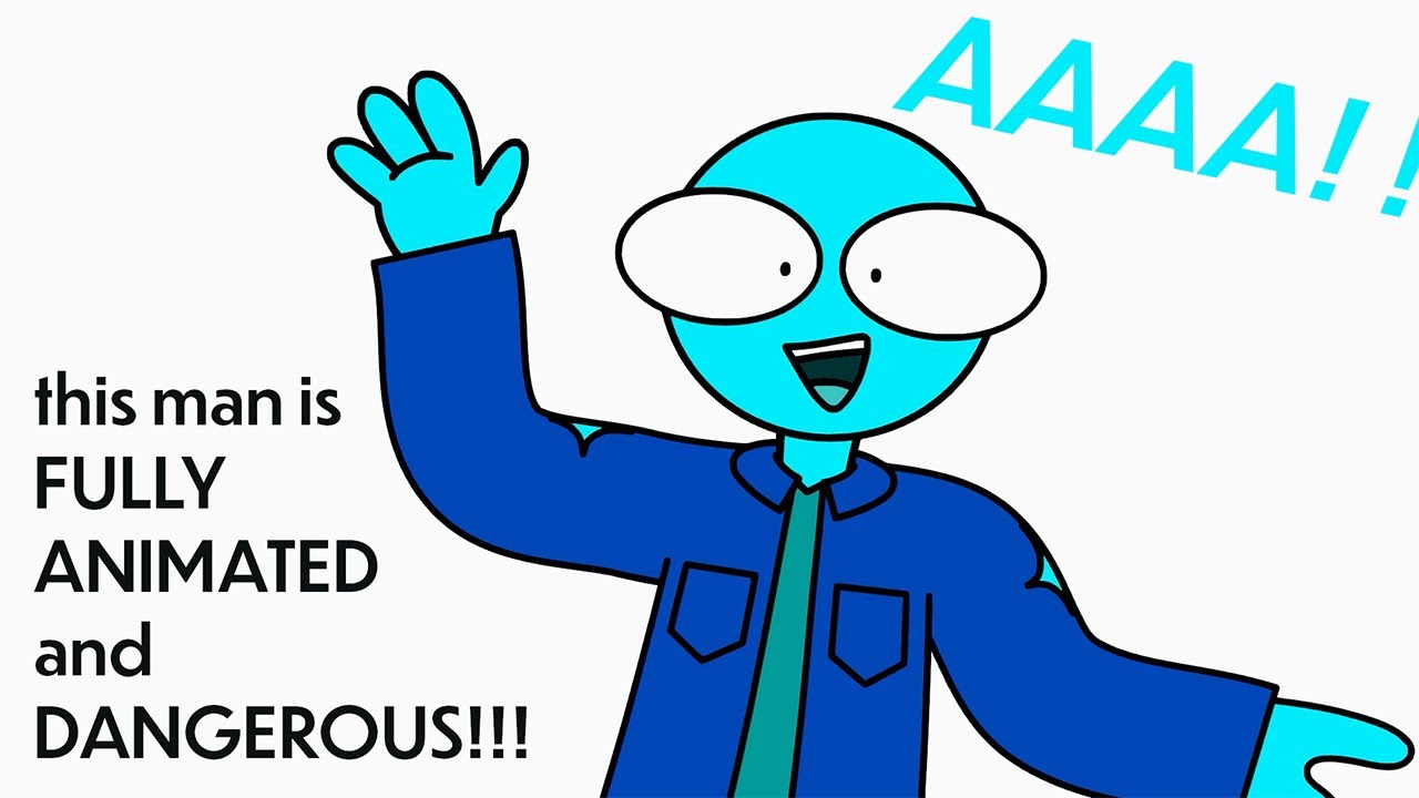 The Blue Man Is Now Fully Animated And It's Scaring Me A Little - YouTube