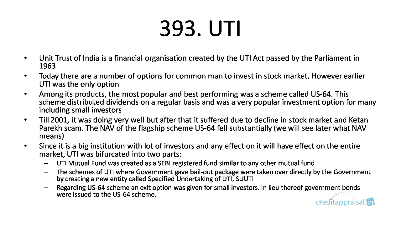 393. UTI (Unit Trust of India) - YouTube