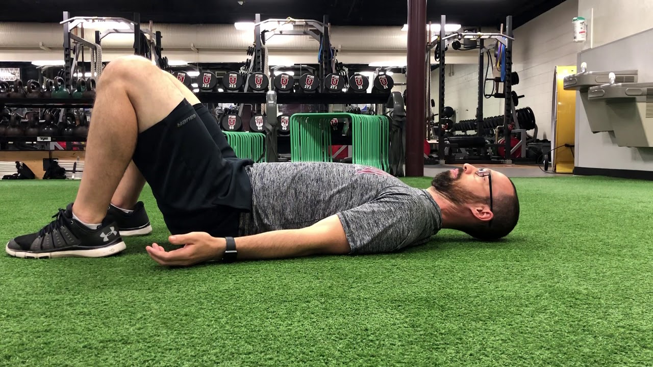 Supine Knees Bent ISO Deep Neck Flexion - YouTube