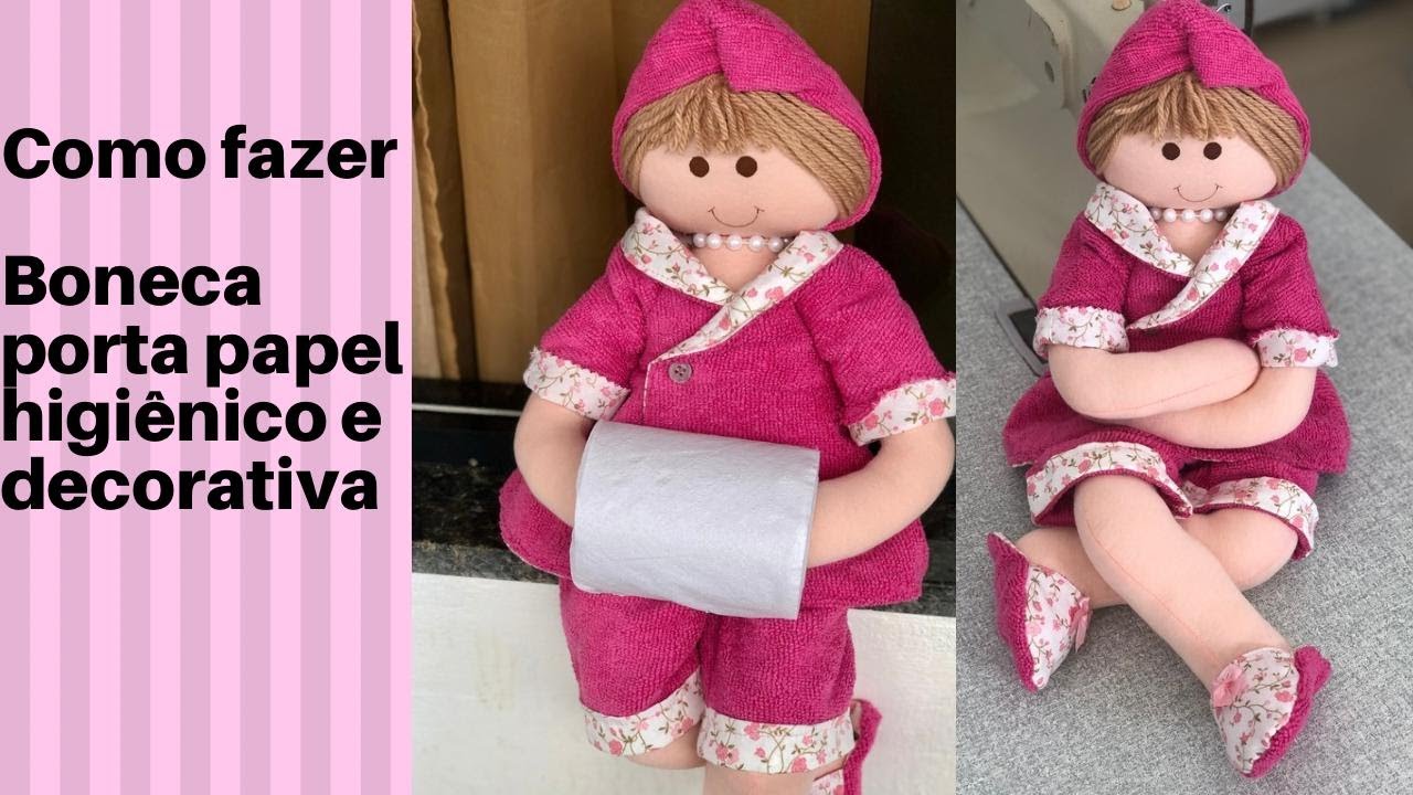 Como fazer boneca porta papel higiênico - YouTube