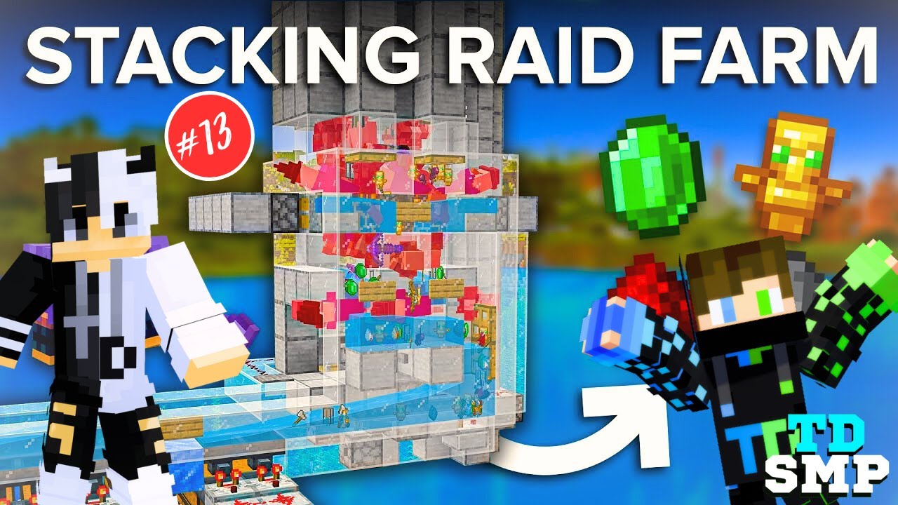 We BUILD STACKING RAID FARM In Minecraft TD SMP - YouTube