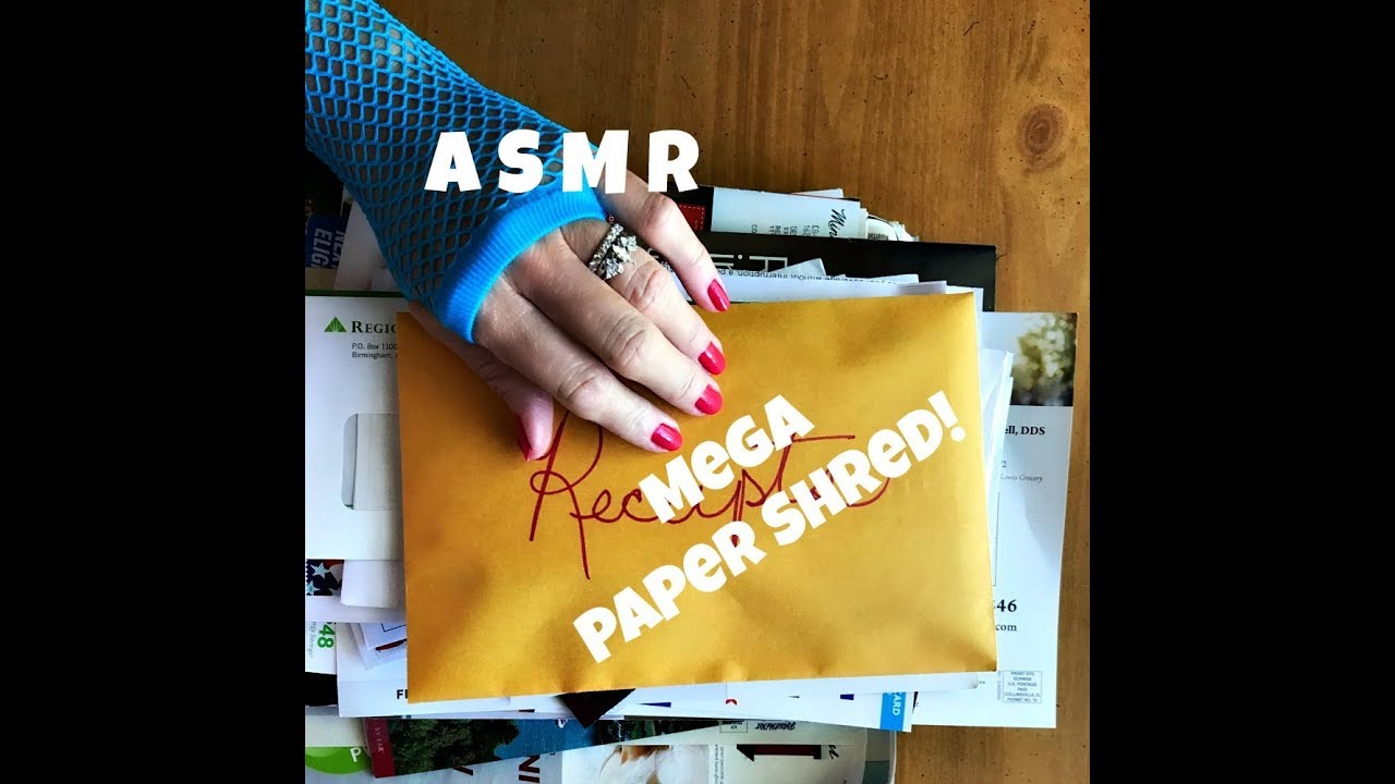 ASMR | PAPER TEARING | JUNK MAIL RIPPING | RECEIPT SHREDDING | PAPER ...