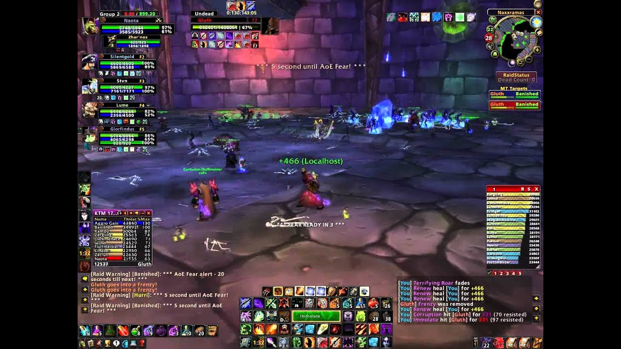 WoW Classic - vF vs Gluth (Naxxramas 40) - YouTube