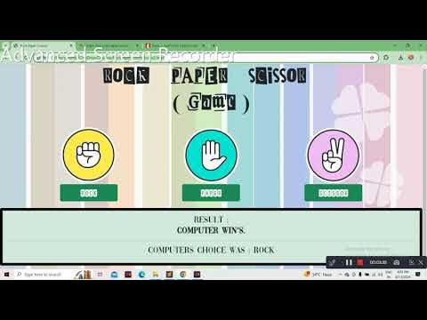 Rock Paper Scissor GAME using JAVASCRIPT || JS | HTML | CSS | BOOTSTRAP || mini project || - YouTube
