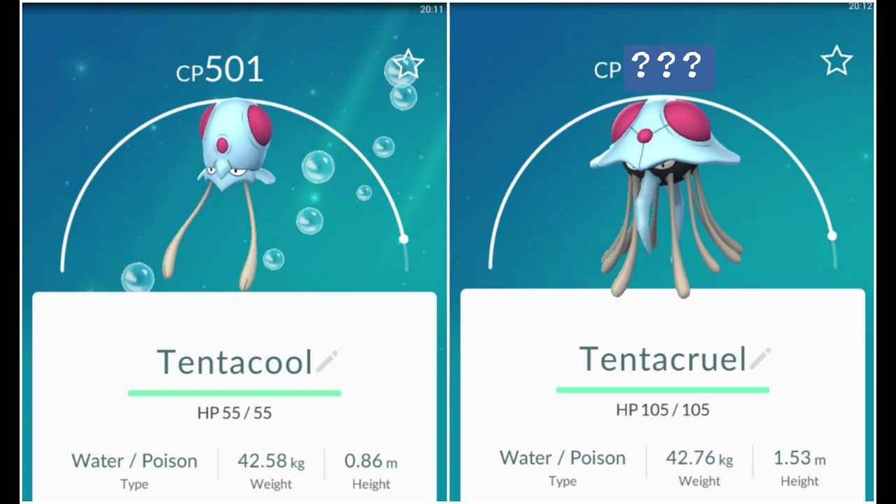 Tentacool Evolutie Grafiek