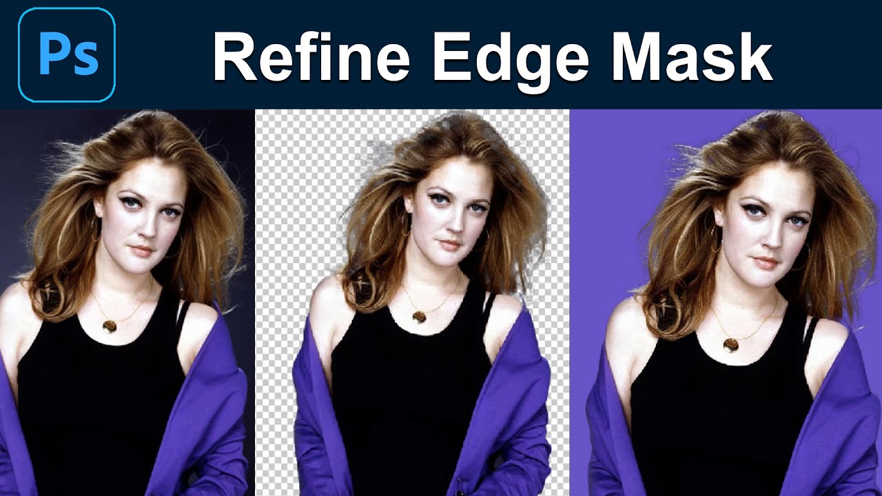 How to remove Background with Hair in photoshop | Photoshop Refine Edge ...