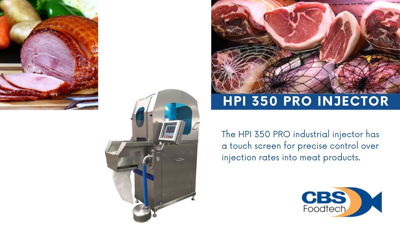 HPI 350 PRO injector to inject meat products like pork leg, leg ham ...