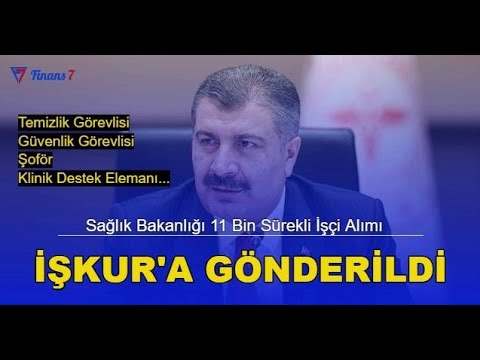 Güvenlik Görevlisi, Temizlik Personeli, Klinik Destek, Şoför. Hastanelere 11 Bin İşçi Alımı Başlyıor