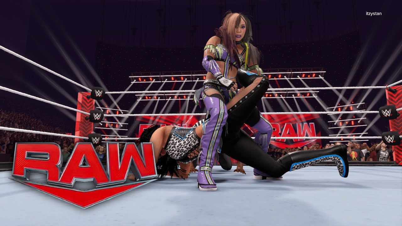 WWE 2K24 RAW - KAIRI SANE (W/ ASUKA) VS. TAMINA - YouTube