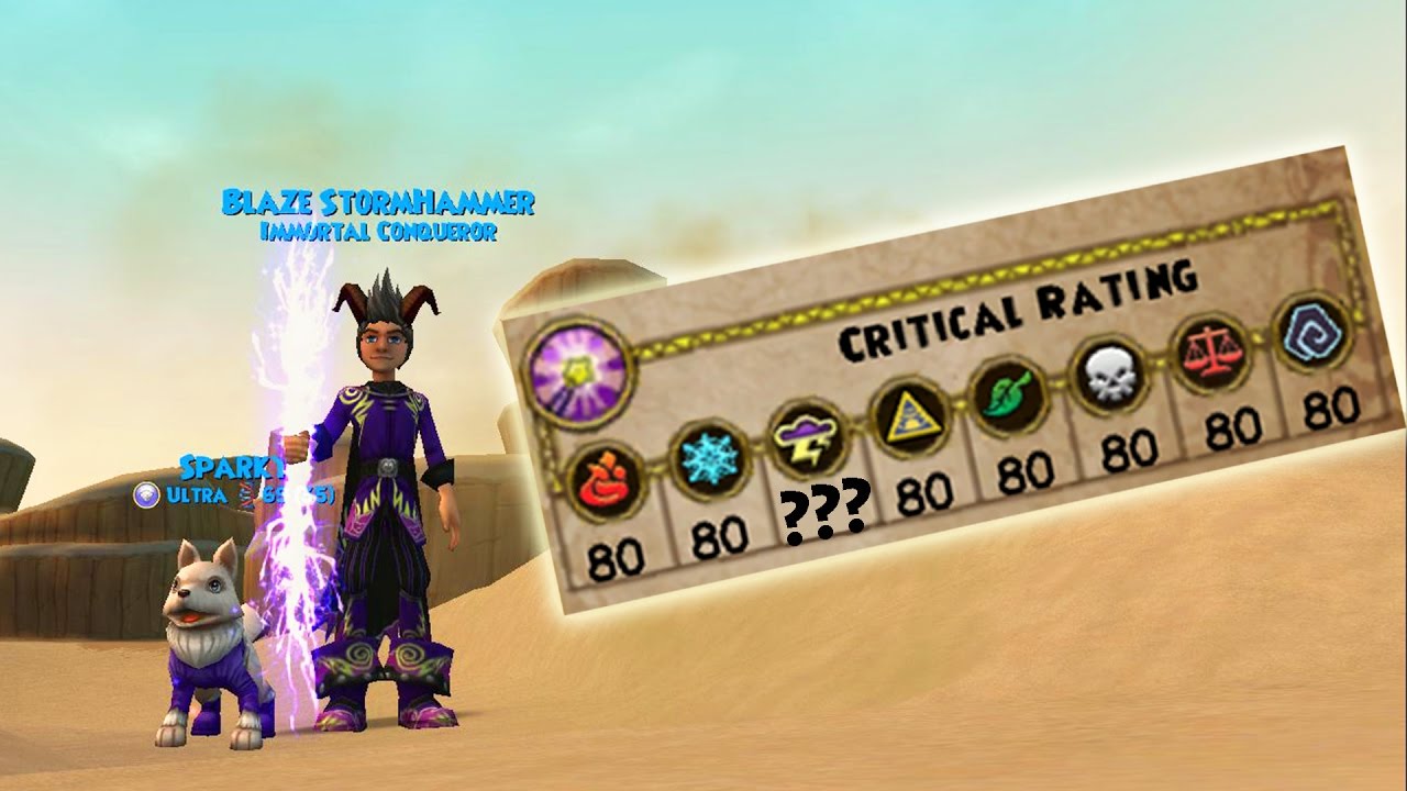 Wizard101: My 120 Storm Stats - The NEW Storm Critical - YouTube