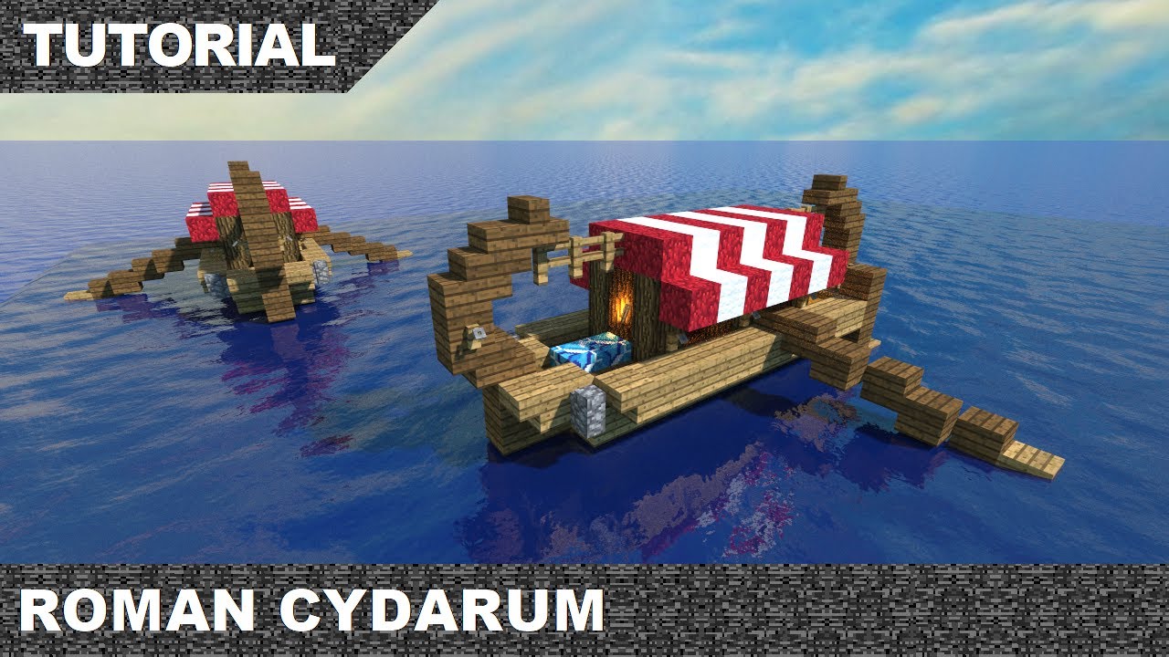 Minecraft Roman Cydarum Tutorial & Download Fishing Ship - YouTube